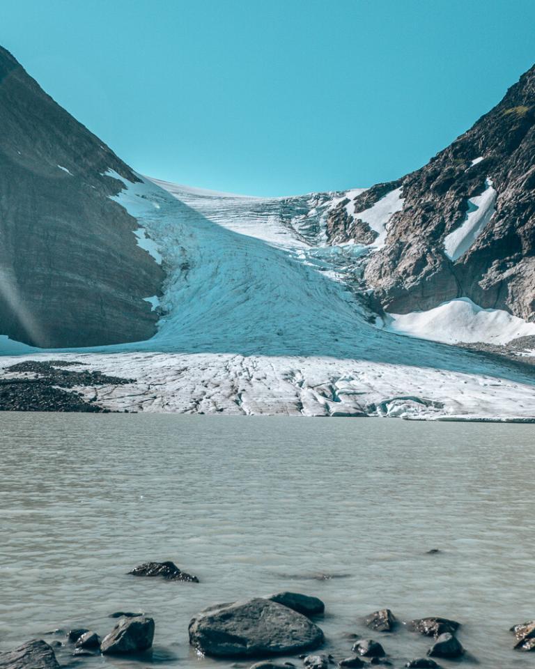 Steindalsbreen glacier, Astonishing hike on the Lyngenfjord