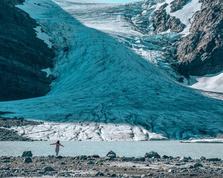 Steindalsbreen glacier, Astonishing hike on the Lyngenfjord